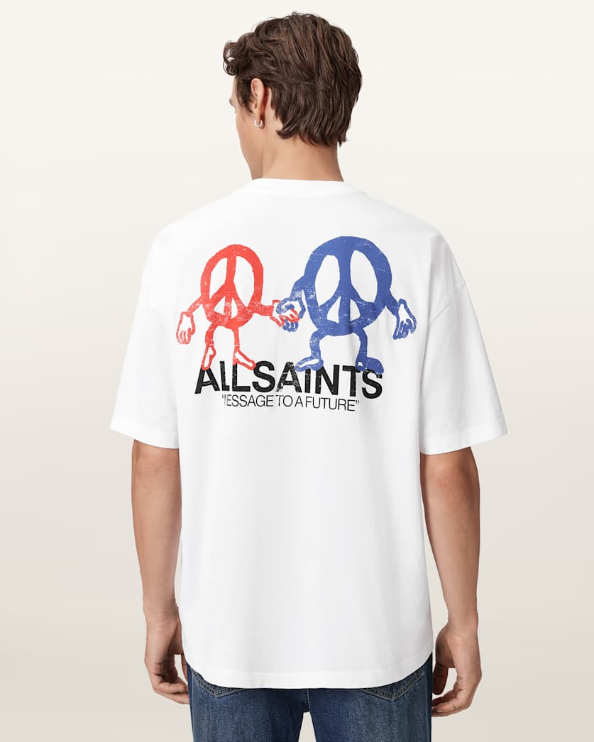 Bedfellow Oversized Graphic T-Shirt Optic White | ALLSAINTS US